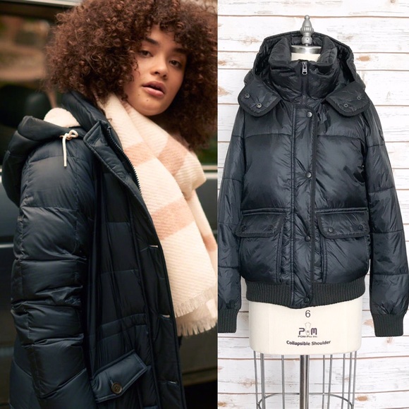 Abercrombie & Fitch | Jackets & Coats | Abercrombie Fitch Hooded Puffer Bomber Coat | Poshmark